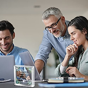 Yulejo Going Away Gifts for Coworkers Women Retirement Plaque Goodbye Best Boss Colleague Acrylic Coworker Leaving Keepsake Paperweight Men Healthcare Worker(Greenery)