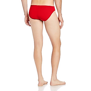 Speedo Men's Swimsuit Brief Powerflex Eco Solar, US Red, 28
