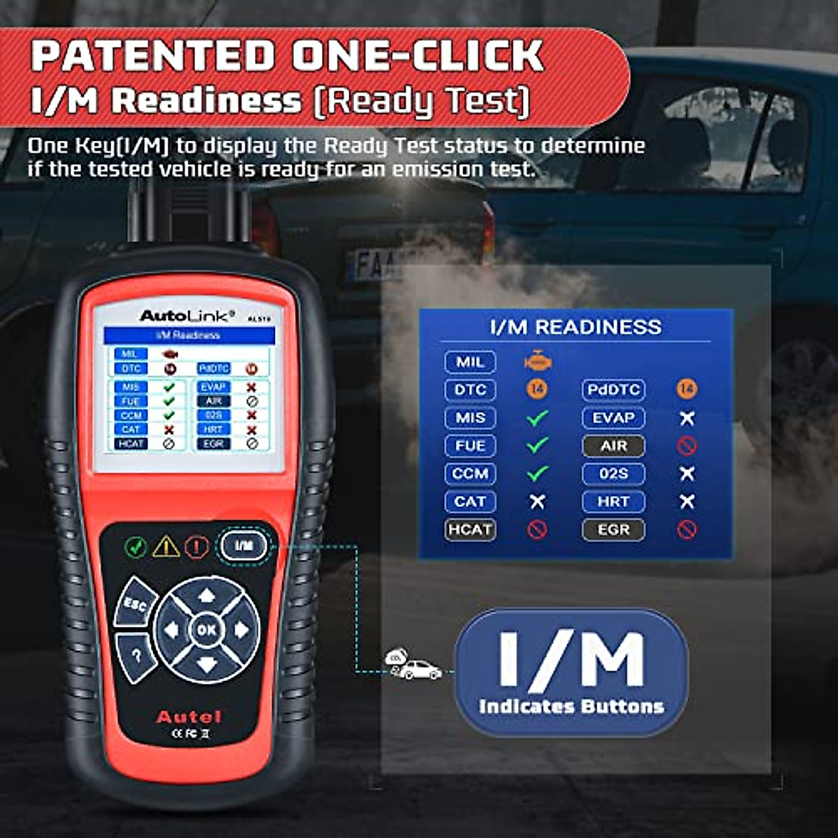 Autel AutoLink AL519 OBD2 Scanner Enhanced Mode 6 Car Diagnostic Tool Check Engine Code Reader CAN Scan Tool, Advanced Ver. of AL319