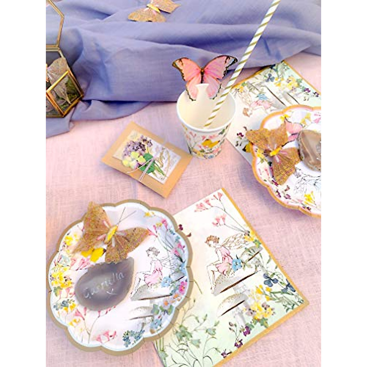 Talking Tables Truly Fairy Paper Plate with Fairy Design for a Tea Party or Birthday, Multicolor (1)