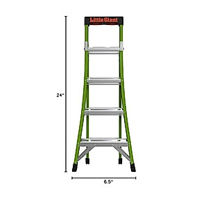 Little Giant Ladders, King Kombo, Professional, 5 Ft. A Frame, 8 Ft. Extension, Fiberglass, Type 1AA, 375 lbs Weight Rating, (13580-001)