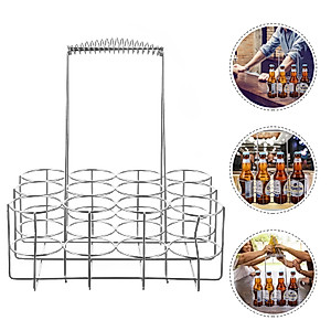 UPKOCH Wire Water Bottle Metal Wine Bottle Carrier Wire Bottle Carrier Wire Water Bottle Carrier Metal Wire Bottle Holder Metal Drink Carrier with Handle Metal Wine Rack Metal Wine