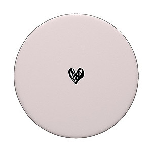 Pink Hand Drawn Heart Love Minimalist PopSockets Swappable PopGrip