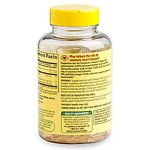 Spring Valley Omega-3 500 mg from Fish Oil, Heart Health, Lemon,120 Softgels