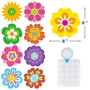 EABETOO 45 Pcs Flower Cutouts for Classroom Bulletin Board Back to School Spring Summer Back To School Party Decorations