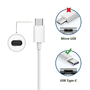 USB C Cable [3-Pack, 6.6ft] Type C Charger Fast Charging Cable, USB C Charging Cable for iPad Pro 12.9/11 Galaxy S10 S9 Plus, Note 10 9 LG, Type C Charger