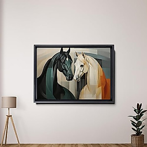 Majestic Black Stallion Galloping In The Clouds, Black Horse On Salt Flats, Canvas Print, Black Horse Print, Black Horse Wall Art