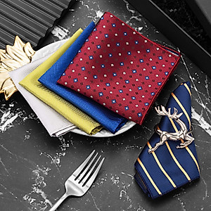 SATINIOR 36 Pieces Men's Pocket Square Handkerchief Suit Pocket Square for Men Soft Colored Hankies for Men Party Wedding, Multicoloured, 8.3 x 8.3 Inch