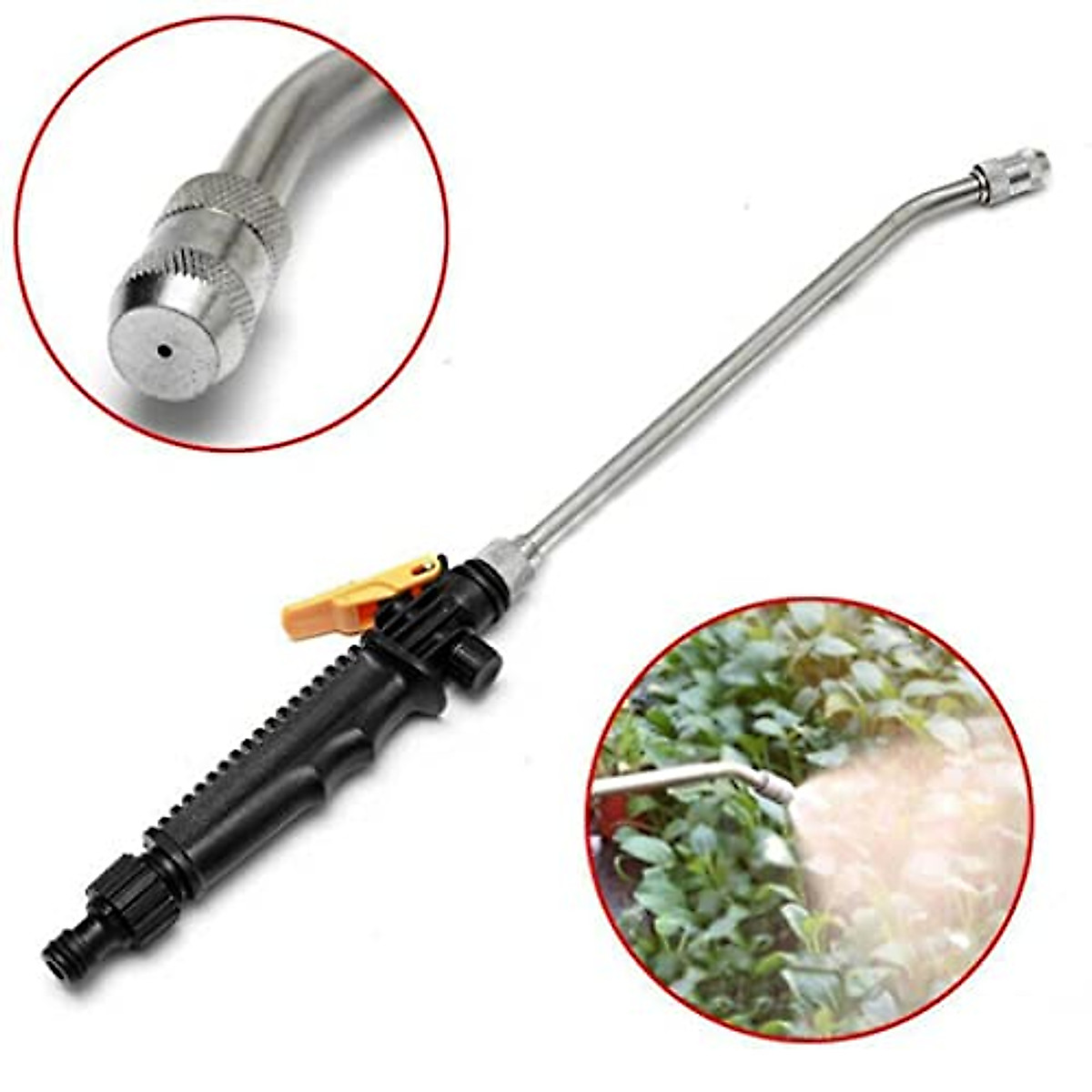 2-in-1 High Pressure Washer, High Pressure Power Washer Wand, Water Metal Water Garden Sprinkle, Wand Water Hose Watering Sprayer Watering for Gutter Patio Car Pet Window Cleaning Tool (D)