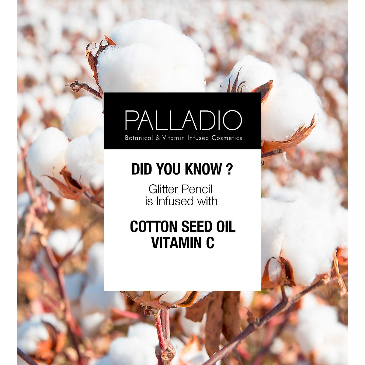 Palladio Glitter Eyeliner Pencil, Longlasting Creamy Cosmetic Pencil, Shimmer Eye Liner, Buttery Smooth Tip, Professional Makeup Glittery Pencil, Sharpenable, Black Sparkle