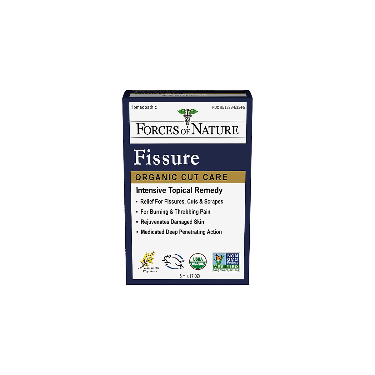 Forces of Nature – Natural, Organic Fissure Care (5ml) Non GMO, No Harmful Chemicals –Soothe and Relieve Burning, Throbbing, Stinging, Itchy, Bleeding Tissue Caused by Fissures or Hemorrhoids
