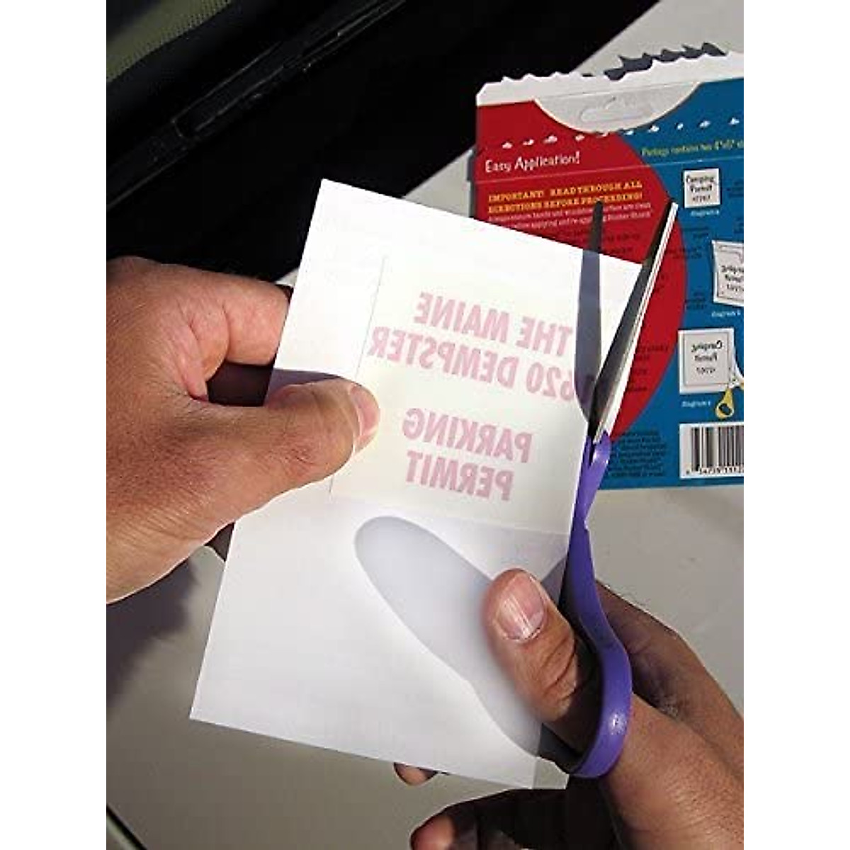 STICKER SHIELD - Windshield Sticker Applicator for Easy Application, Removal and Re-Application from Car to Car - 4 inch x 6 inch Sheets (Pack of 2 Sheets)