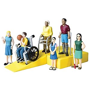 Creative Minds Marvel Education Diverse Abilities Toy Figure Set for Kids Ages 3+, Set of 6 Inclusive Toy Figurines with Wheelchairs, Canes, and More, Multicolor