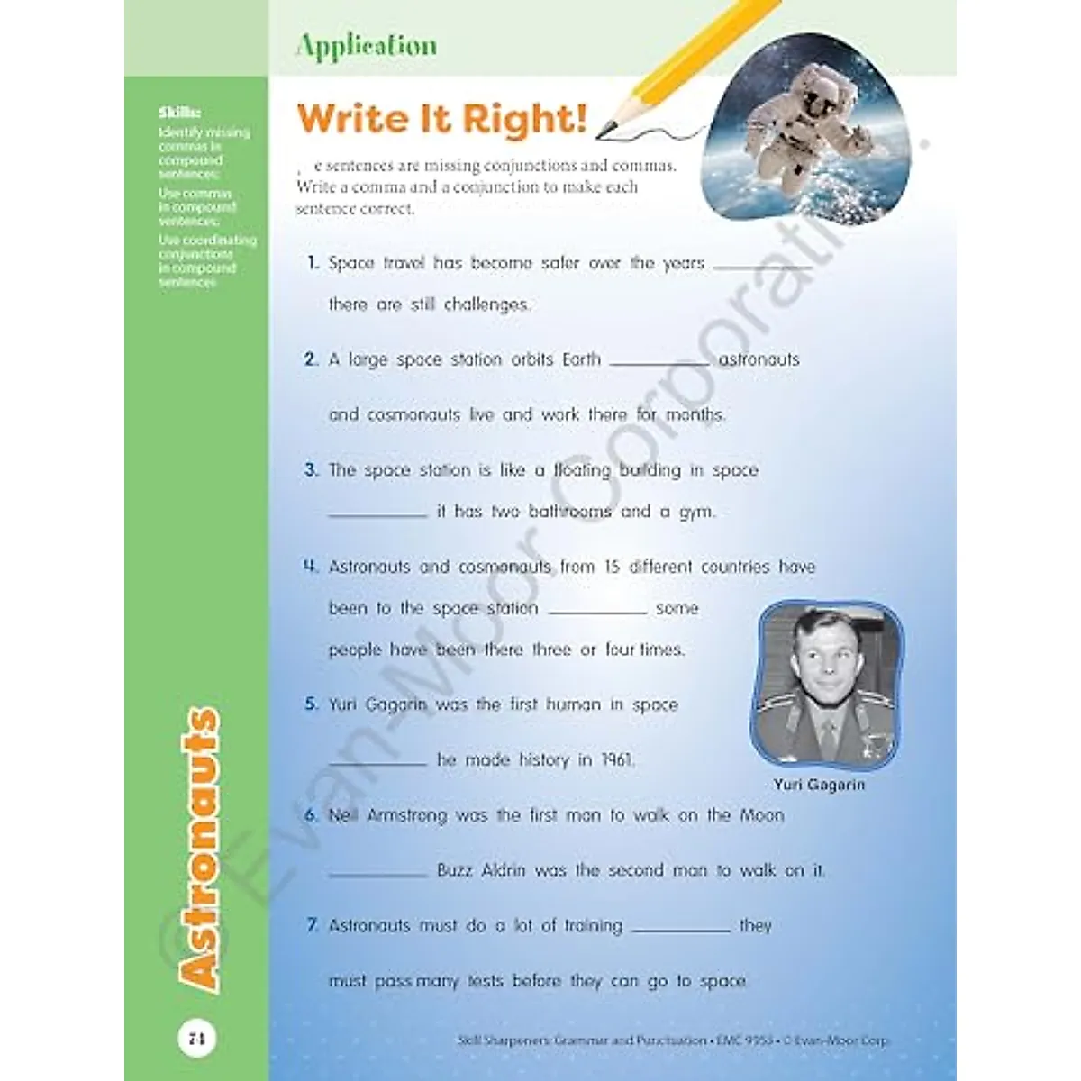Evan-Moor Skill Sharpeners Grammar and Punctuation Workbook, Grade 3, Nouns, Verbs, Sentence Structure, Subject, Predicate, Language Handbook, Real-World Practice, Fun Activities, Homeschool, Practice