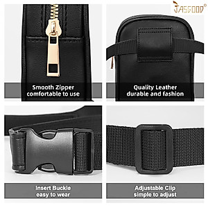 JASGOOD Thigh Harness Leg Bag Fanny Pack for Women Leg Purse Drop Leg Bag, A-Black