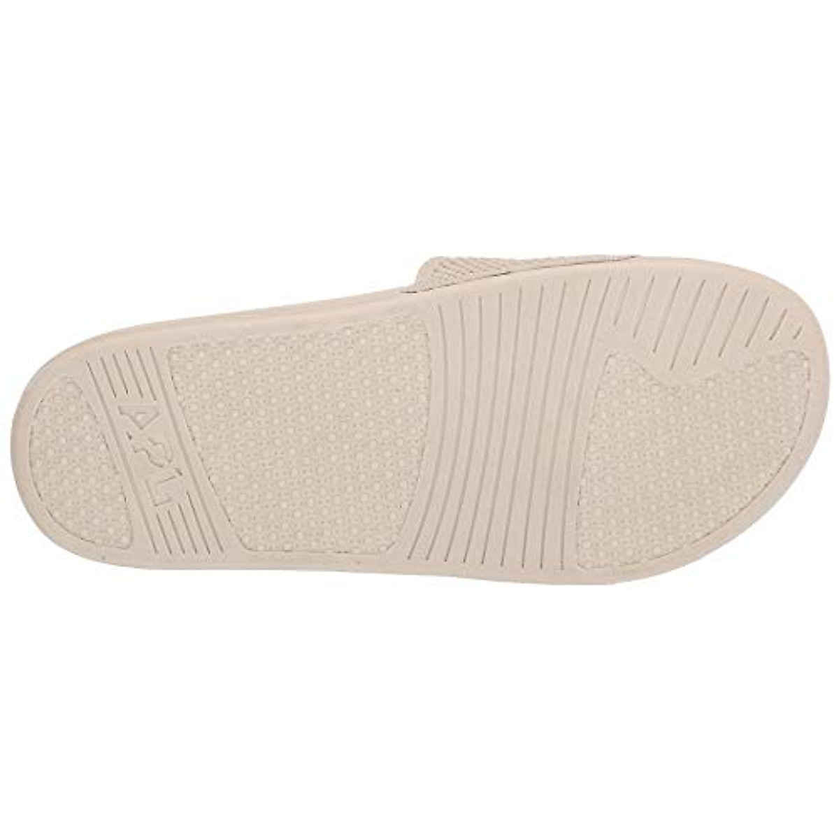 Athletic Propulsion Labs (APL) Women's Big Logo Techloom Slide Slipper, Parchment, 5