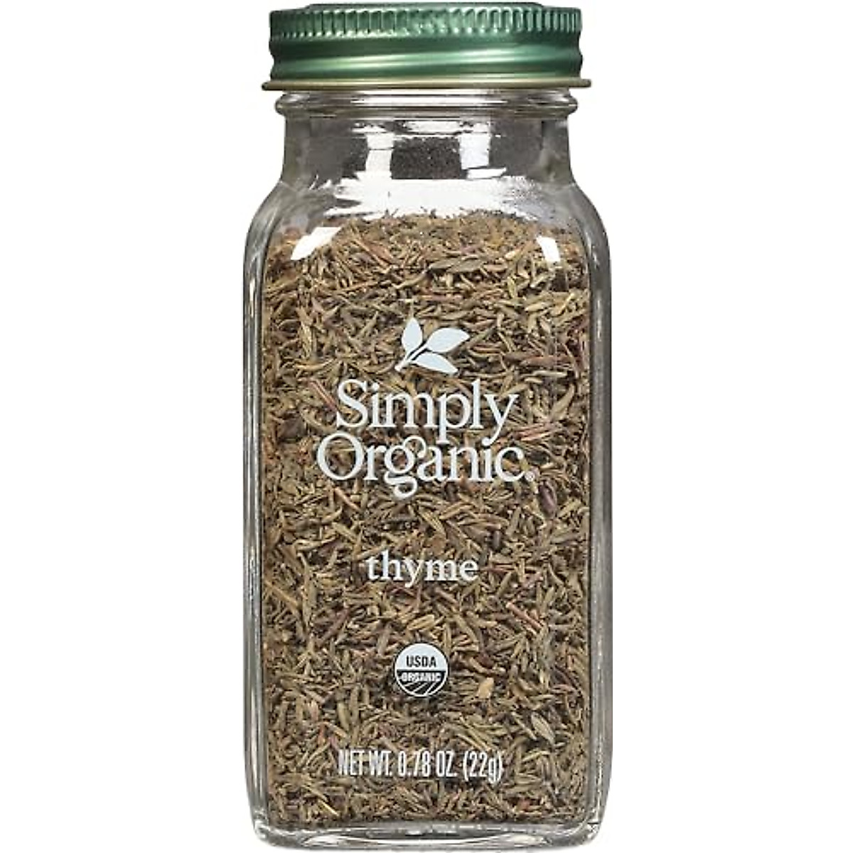 Simply Organic Whole Thyme Leaf, 0.78 Ounce Jar, Woodsy, Herbaceous, Plesantly Aromatic Thyme, Non GMO, NO ETO's, Kosher
