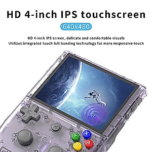 RG405V Retro Video Handheld Game Console Android 12 System 4’’ IPS Touch Screen Game Player Built-in 128G TF Card 3154 Classic Games 5500 mAh Battery Compatible with Bluetooth and WiFi