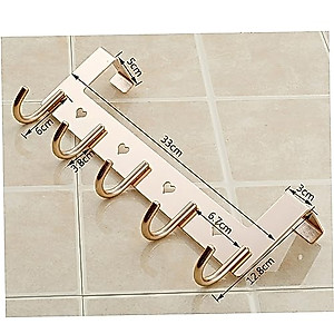 CAXUSD Coat Holders Coat Rack Hook Rack Aluminum Hook Rose Gold Coat Hanger