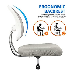 HYLONE Ergonomic Office Chairs, Office Drafting Chair, Rolling Stool Chair Armless Standing Desk Chair with Footrest Bar Stools for Home,Office & Bar