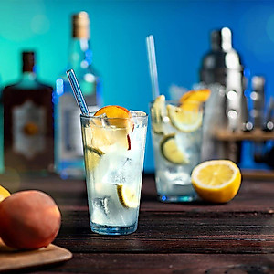 HALM Glass Straws - 20x 8 inch Drinking Straws with "Cheers" in 20 different languages The Toast Present - Prost, Salude - Made in Germany - Dishwasher Safe - Eco-Friendly