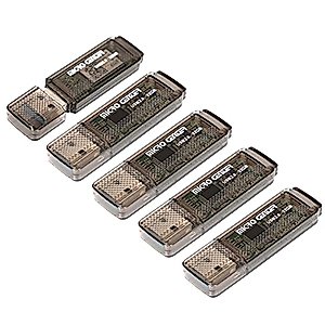 INLAND Micro Center SuperSpeed 5 Pack 32GB USB 3.0 Flash Drive Gum Size Memory Stick Thumb Drive Data Storage Jump Drive (32G 5-Pack)