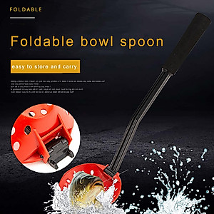 OUKENS Other Fishing Tools and Accessories Fishing Scoop, 2pcs Fishing Tackles & Equipment Foldable Plastic Non-Slip Winter Ice