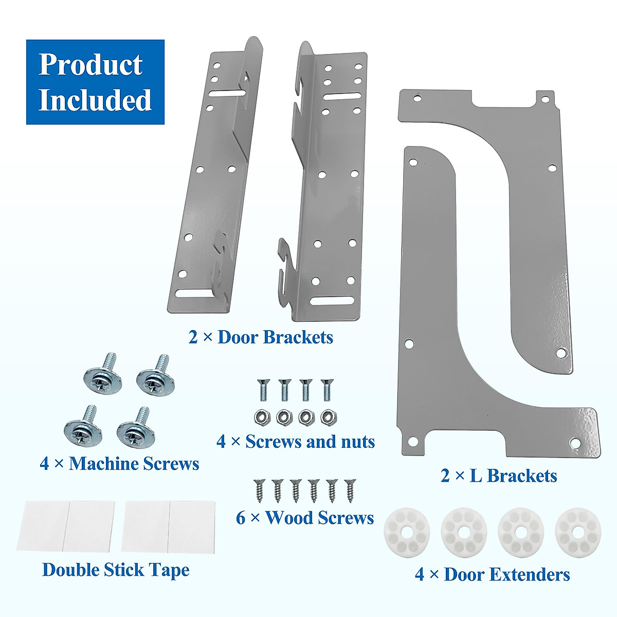 5WB-DMKIT Door Mount Kit, Compatible with Rev-A-Shelf 5WB1 5WB2 5CW2 Series Baskets