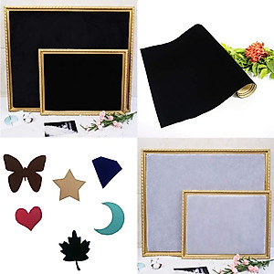 Mesheshe 2PCS Self Adhesive Felt Sheets, DIY Felt Adhesive Sheet for Art & Crafts, Peel and Stick Felt for Drawer/Jewelry Box Felt Liner, Solid Color Felt Wallpaper (14.6" x 39.4", Grey)