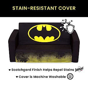 Batman Cozee Flip-Out Sofa - 2-in-1 Convertible Sofa to Lounger for Kids by Delta Children