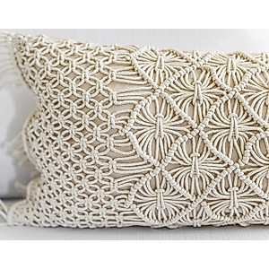 BlissBlush Cream Beige Lumbar Pillow Cover 14x36, Farmhouse Body Lumbar Pillow Cover, Couch Bed Lumbar Throw Pillow Cover, Decorative Pillow for Bed(1 Piece, Cover Only, 14x36 inch)