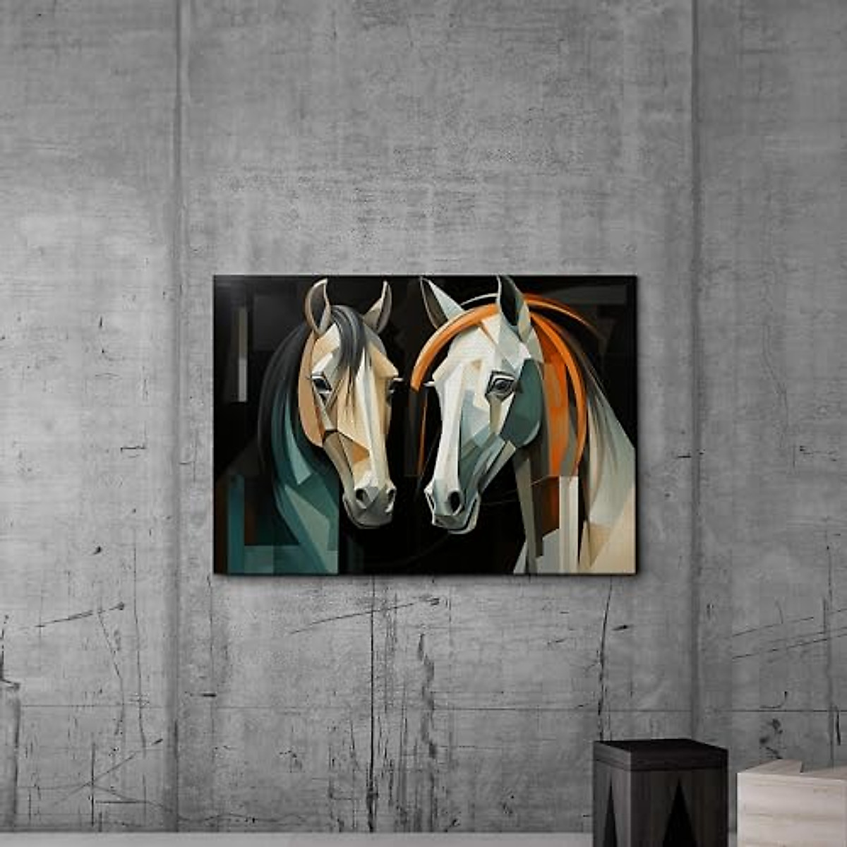 Majestic Black Stallion Galloping In The Clouds, Black Horse On Salt Flats, Canvas Print, Black Horse Print, Black Horse Wall Art