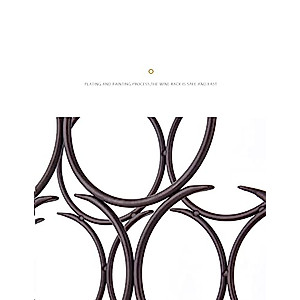 Fadak Countertop Wine Rack, Tabletop 6 Bottles Wood Wine Holder, Sturdy Handle, 3-Tier Rustic Classic Design, Simple Assembly, Wood & Metal (Bronze)