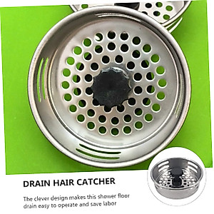 Veemoon 4pcs Kitchen Sink Strainer Kitchen Floor Drainer Drain Hair Catcher Drain Strainer Bathtub Filter Kitchen Sink Stopper with Strainer Bath Filter Stainless Steel Rubber Drainage A27