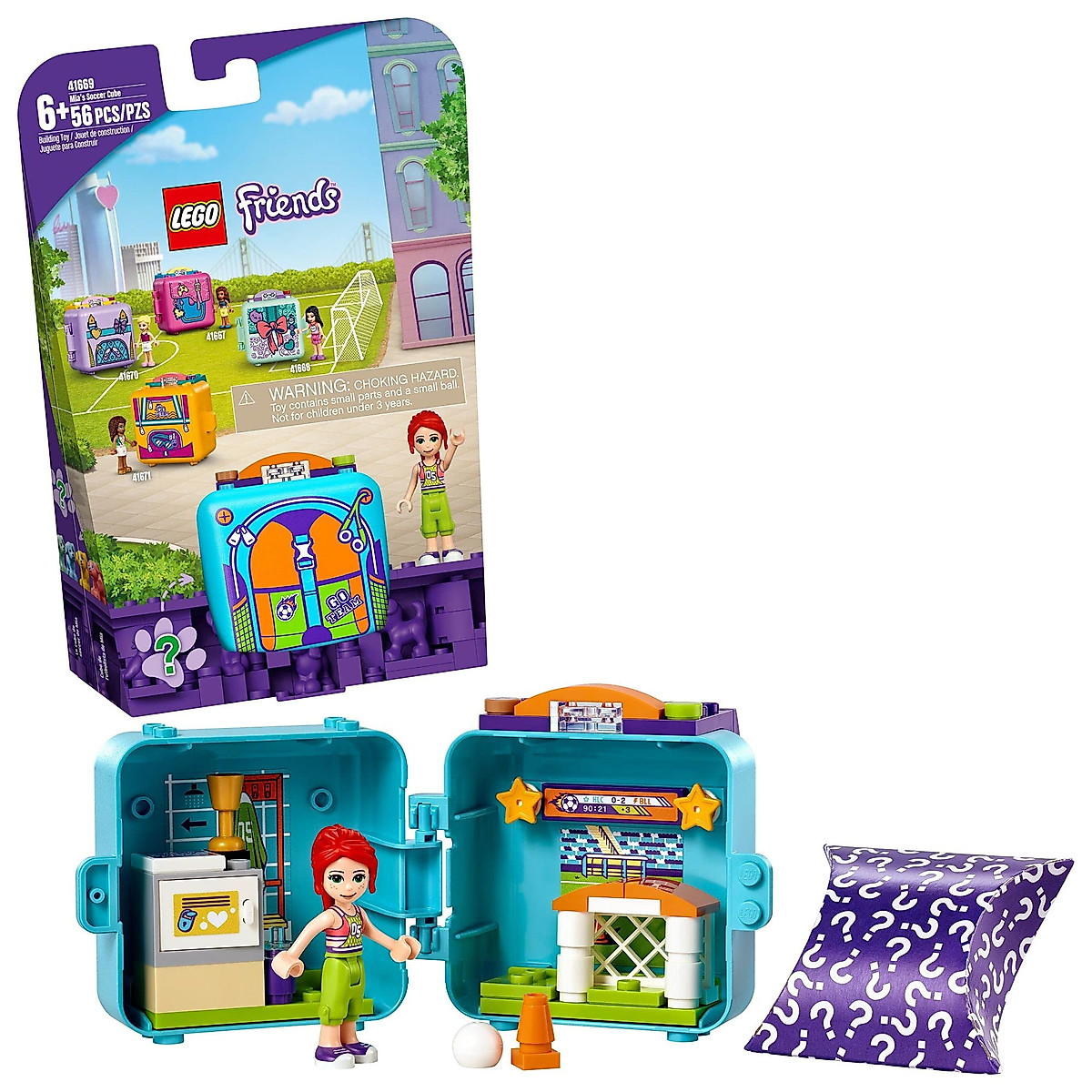 LEGO Friends Mia’s Soccer Cube 41669 Building Kit; Imagination Toy Comes with a Mini-Doll and Animal Toy to Give Creative Kids Hours of Imaginative on-The-Go Vacation Play; New 2021 (56 Pieces)