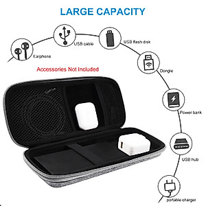 SKYNEW Powerbank Hard Travel Case Compatible RAV Power 26800/20100/20000mAh, Anker Power Core 26800mAh/ PowerCore +26800mAh, ROMOSS 30000mAh, Miady Charger, Ekrist, Lab599 Tx500 Radio(Light Grey)