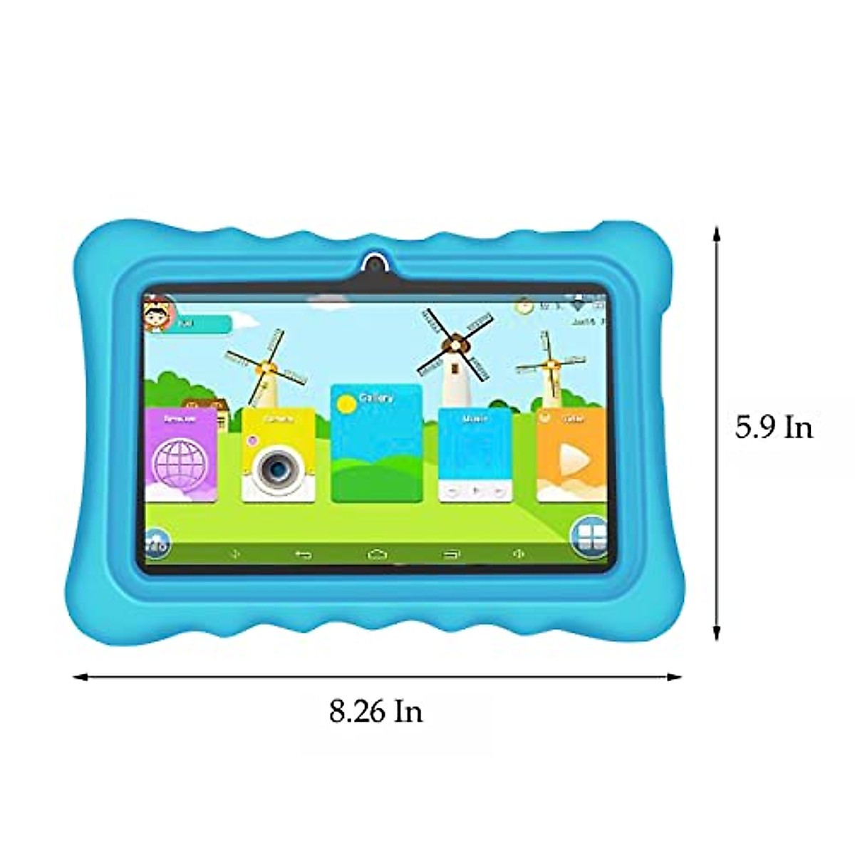 HD Tablet WiFi Bluetooth Android Game Tablet,7Inch IPS Display Screen,WiFi,2GB RAM+16GB ROM,3000mAh,Android 11 System (Green)