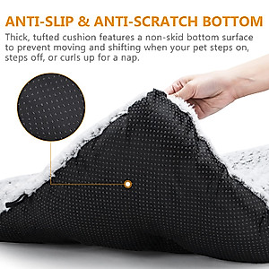 Dog Bed Kennel Pad Washable Anti-Slip Crate Mat for Small Dogs and Cats (24-inch)