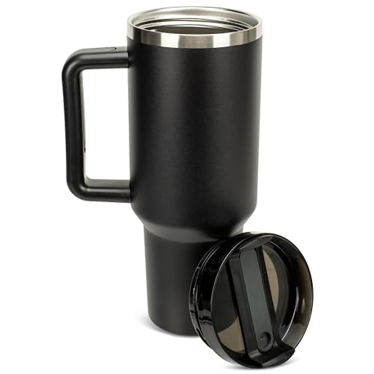 100 North | 40 oz Stainless Steel Double Wall Insulated Travel Tumbler With Handle, Straw, and Lid, World's Greatest Lawyer Black