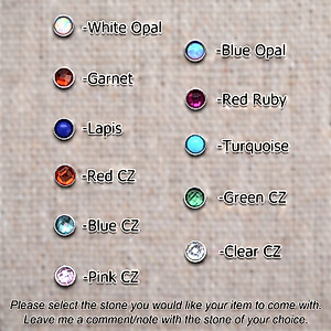 Titanium Nostril Ring Opal - Nose Stud Screw 20g - Nose Ring 18g - Nose Pin - Nose Bone Stud 22g - Nose Earring 16g (Gauge Size: 18g; Style: Left Screw)