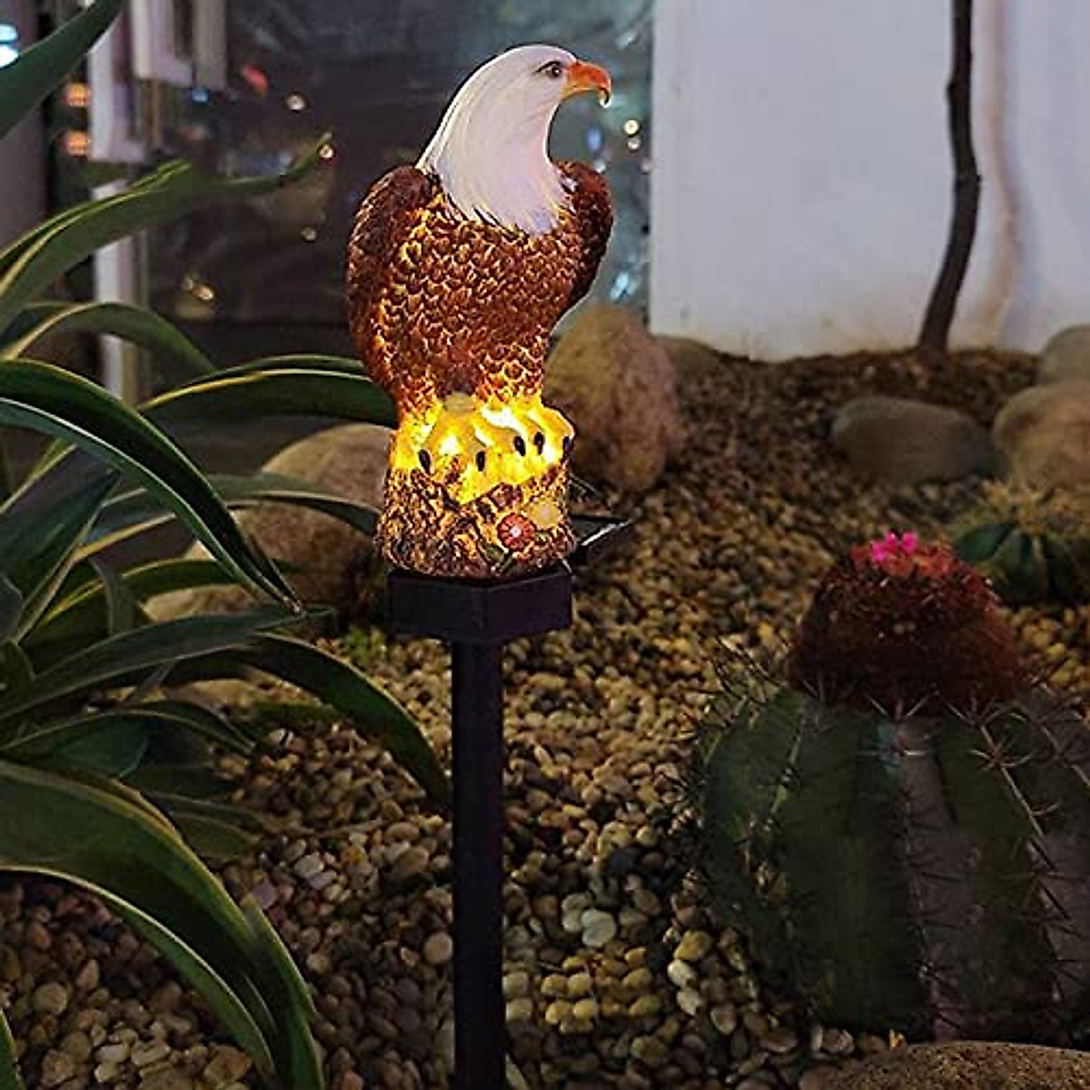 Molyveva Lamp Solar Courtyard Plug Lamp Outdoor Decoration Garden Ground Home Decor (White, Free Size)