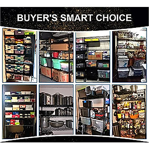 Dkeli Metal Storage Shelves 6 Tier Wire Garage Shelving with Wheels, 2100LBS Weight Capacity Heavy Duty NSF Height Adjustable Steel Shelving Rack for Pantry Kitchen Garage Basement, Black