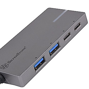 Silverstone SST-EP09C USB 3.1 Type-C Compatible, USB Hub, Charcoal Gray