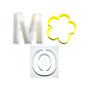 HAPPY MOTHERS DAY LETTERS M O M FLOWER MAMA MOMMY SET OF 3 COOKIE CUTTERS MADE IN USA PR1226