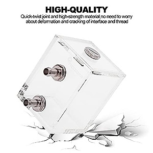 200ml Transparent Acrylic Water Cooling,Acrylic Computer Water CoolingTank,5mm Ultra-Quiet Faster Heat Dissipation Water Cooling Radiator,DIY Customization Water Cooled