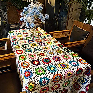 CZQLWW Handmade Crochet Throw Blanket Granny Blanket Sweater Style Year Round Gift Indoor Outdoor Travel Accent Throw for Sofa Comforter Couch Bed Recliner Living Room Bedroom Decor 59" x39" (White)