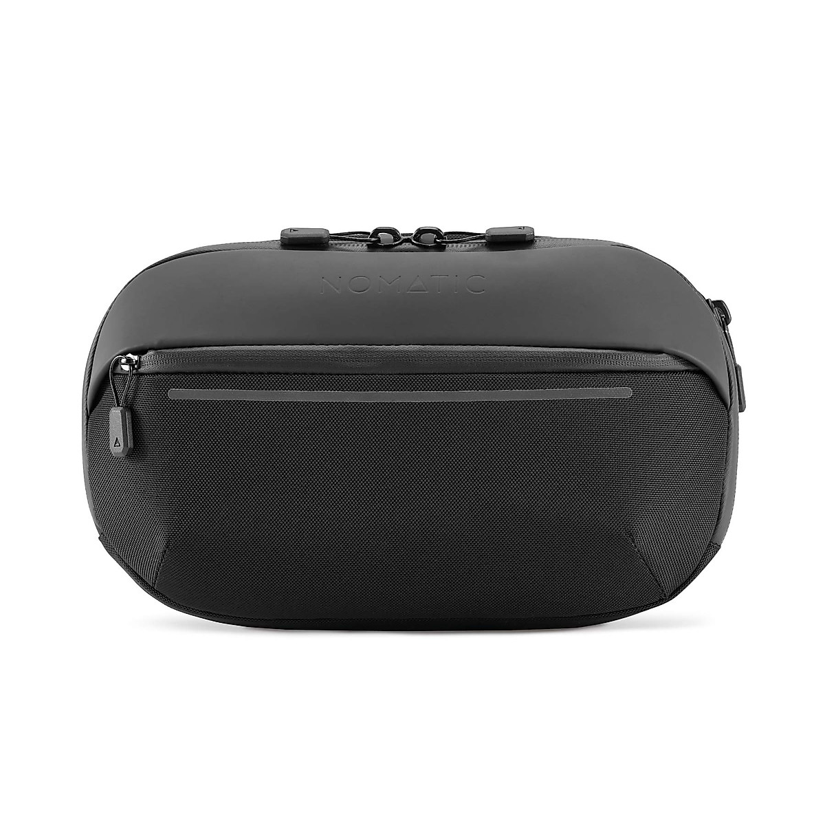 NOMATIC Navigator Premium Sling Bag - 1L w/ 2L Built-In Expansion - Slim & Lightweight Crossbody Bag, Fanny-Pack - Water Resistant Everyday Bag (Black)