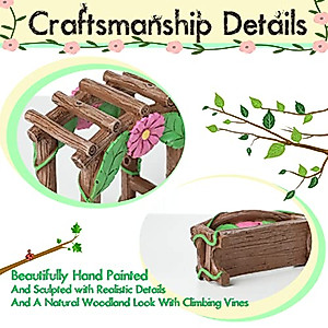 Robkea Fairy Garden, Fairy Garden Miniatures Fairy Garden Accessories Bench & Arch