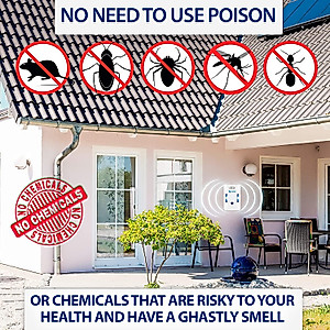 ES-2, Ultrasonic Pest Repeller - Electronic & Ultrasound, Indoor Plug-in Repellent - Get rid of - Rodents, Mice, Squirrels, Bats, Insects, Bed Bugs, Ants, Fleas, Spiders, Roaches (Light Blue, 2Pack)