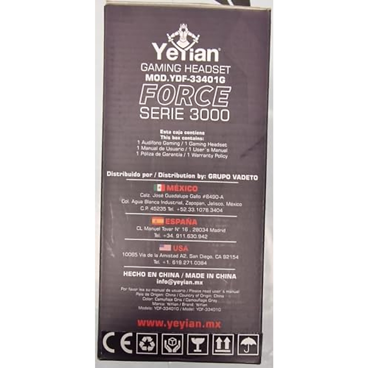 YEYIAN Force Stereo Gaming Headset Mic, Noise Cancelling Over Ear Microphone Headphones, Bass Surround, Soft Earmuffs, Compatible with PS4 Xbox One PS5 Nintendo Controller PC Laptop Games, Winter Camo